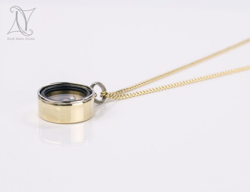 Classic Gold Compass Necklace | Rock Water Studio