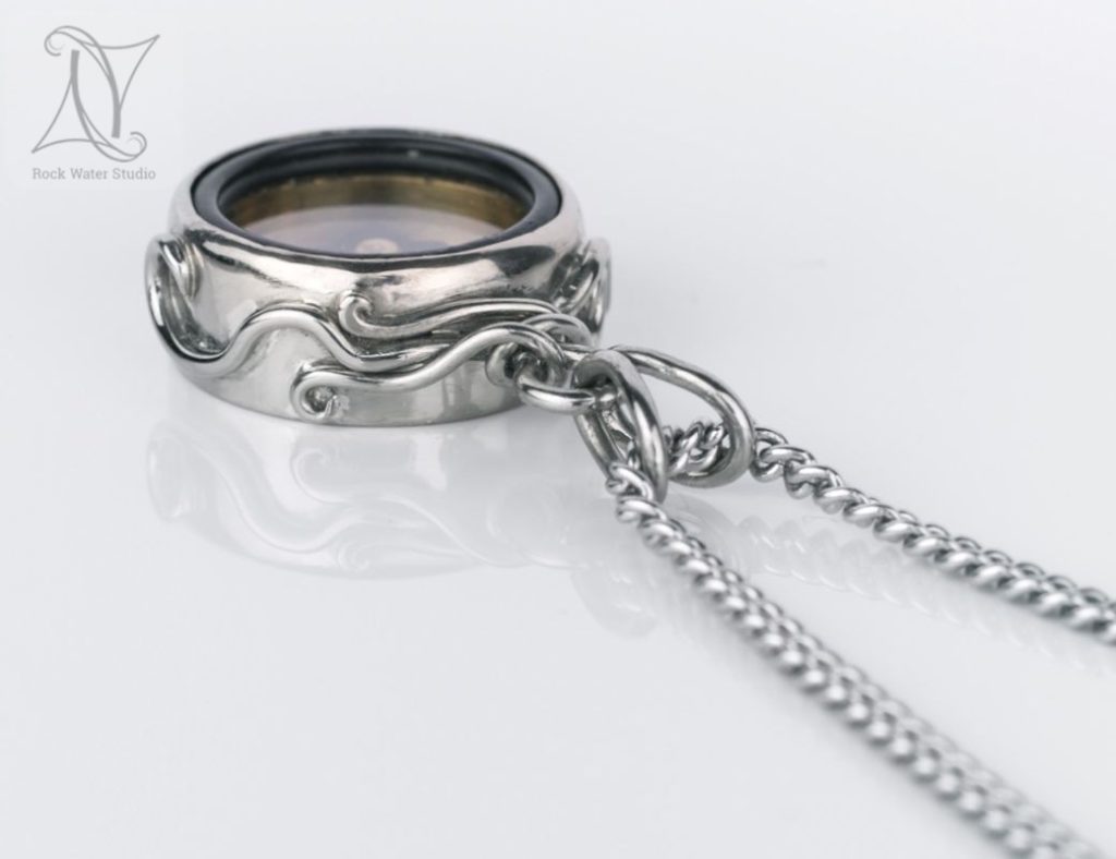 Antique Style White Gold Compass | Rock Water Studio