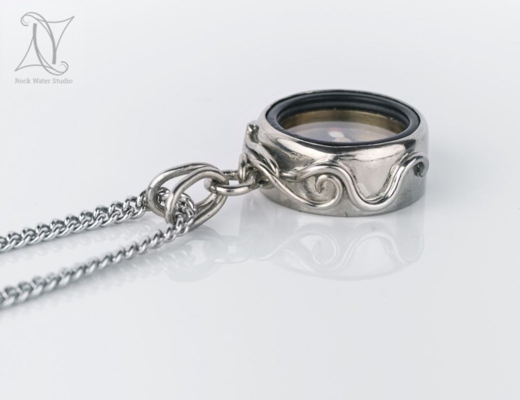 Antique Style White Gold Compass | Rock Water Studio