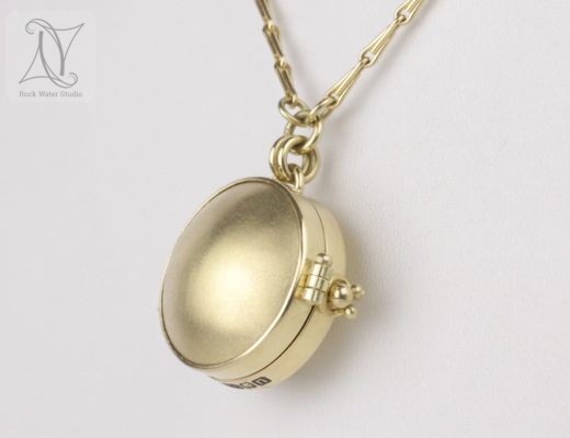 Gold Compass Locket | Rock Water Studio