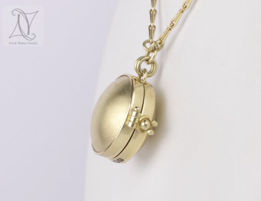 Gold Compass Locket | Rock Water Studio