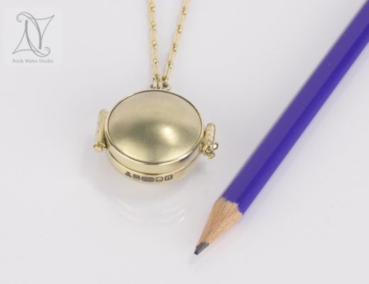 Gold Compass Locket | Rock Water Studio