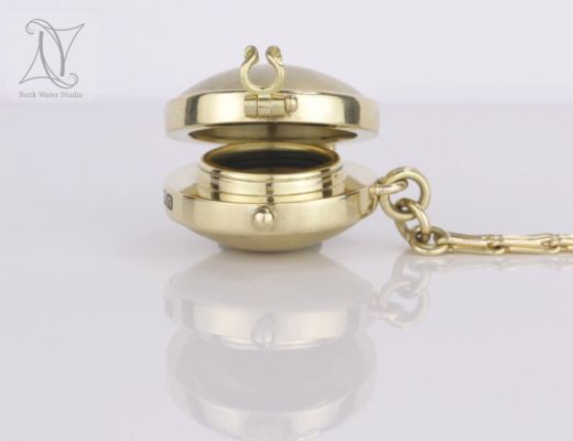 Gold Compass Locket | Rock Water Studio