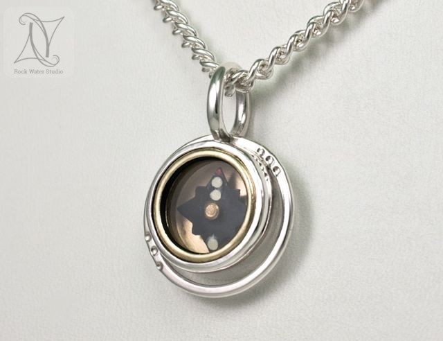 Halo Silver Compass Pendant | Rock Water Studio