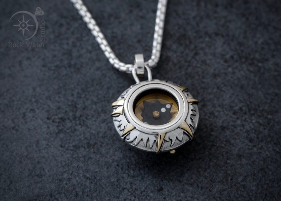 Sunburst and Stars Compass Pendant | Guidance and Light